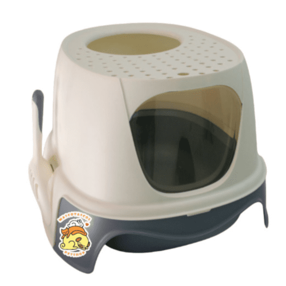 Arenera cubierta doble salida para gatos – Mascotascol Conejoscol Petshop